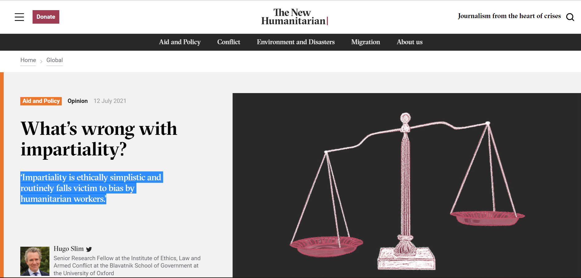 Thought-provoking argumentation about Impartiality; five to read of ...